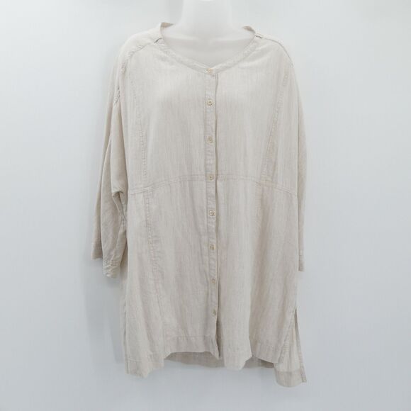 Poetry | Tops | Poetry Womens Relaxed Button Up Tunic Shirt Size Us 8 ...